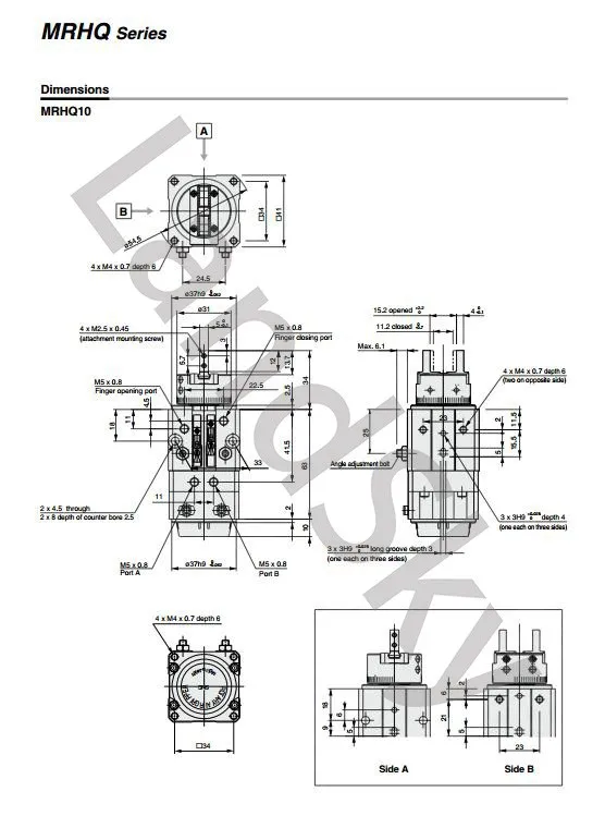 SMC Type Rotating Finger Cylinder with Gripper - High Quality
