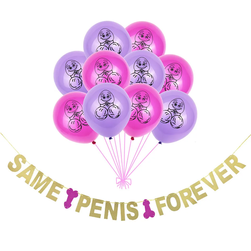Bachelorette Party Penis Balloon Decoration Foil Latex Confetti 40th