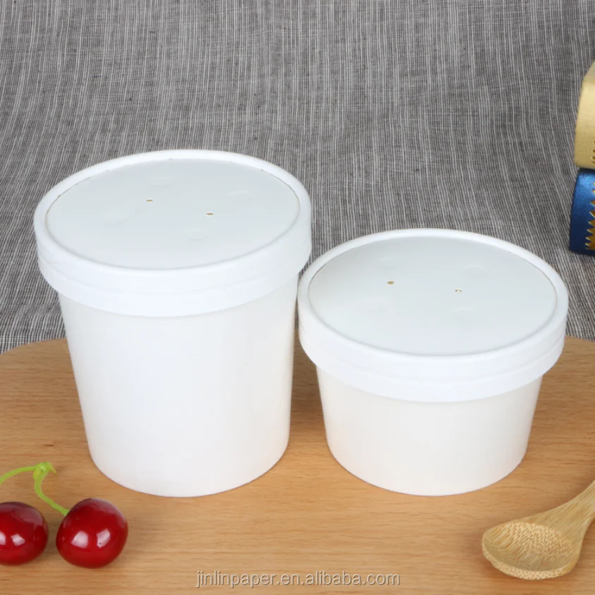 Disposable Hot Soup Bowls Custom Printed Kraft Paper Soup Cups With Lid Disposable Hot Soup Bowls Custom Printed Kraft Paper Soup Cups With Lid