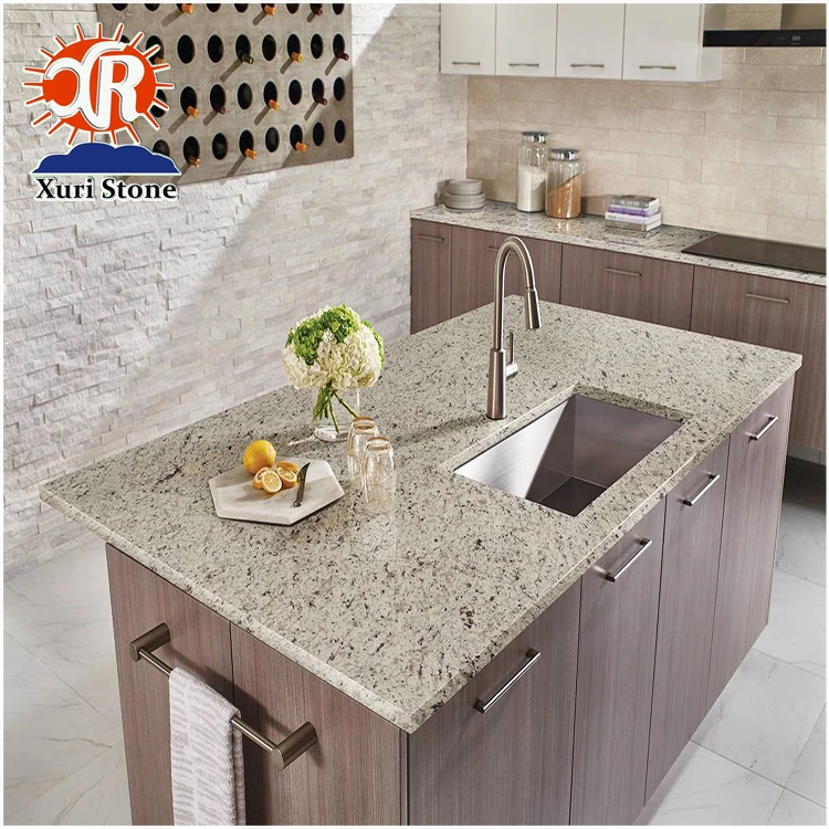 Brazilian White Rose Granite - Precut Kitchen Countertops