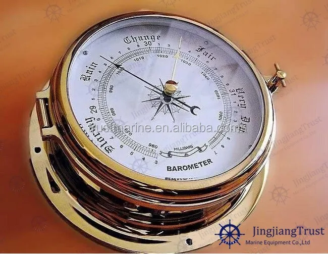 Nautical Barometer Vessel Marine Desktop Brass Aneroid Barometer - Buy ...