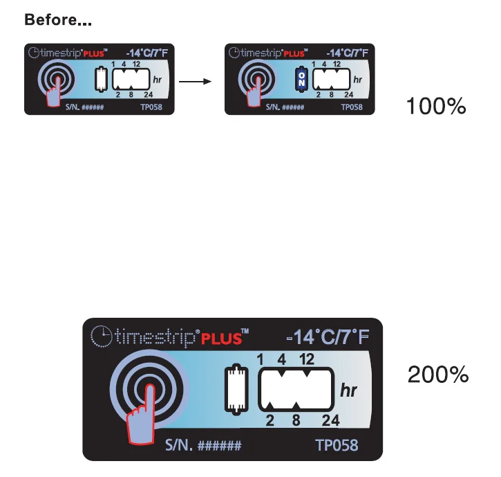 Timestrip Temperature Monitoring Label - TP-058 for Shipments