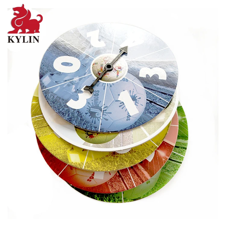 Coloured Cardboard Spinners - Optional Math Game Spinners