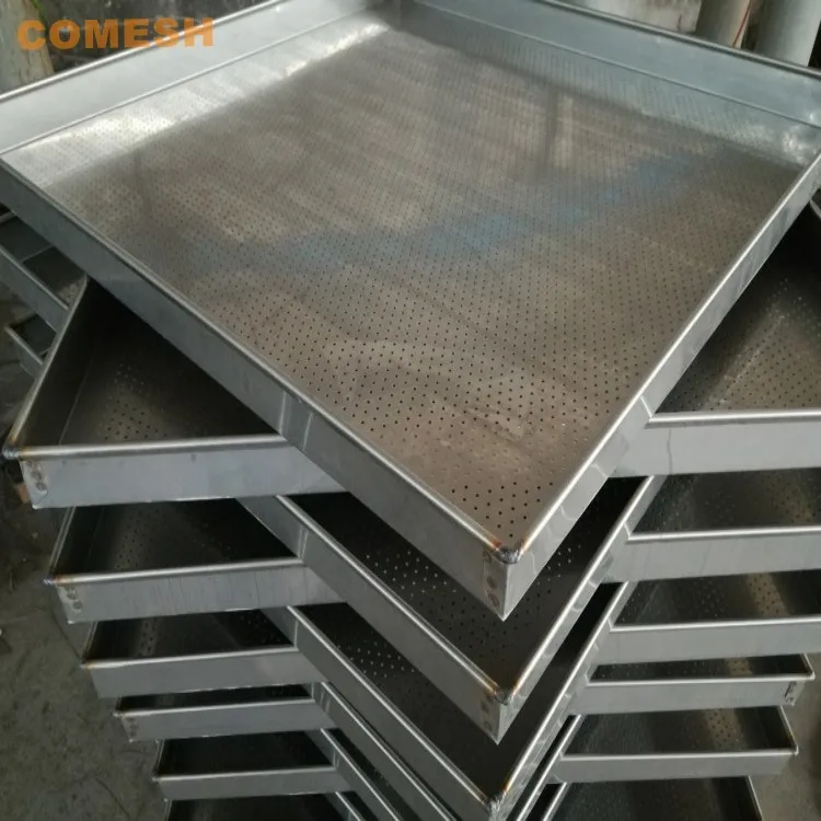 Stainless Steel Drying Dehydrator Tray / Perforated Metal Sheet Tray ...