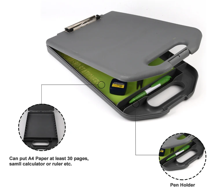 Plastic Storage Clipboard with Handle - Durable & Versatile