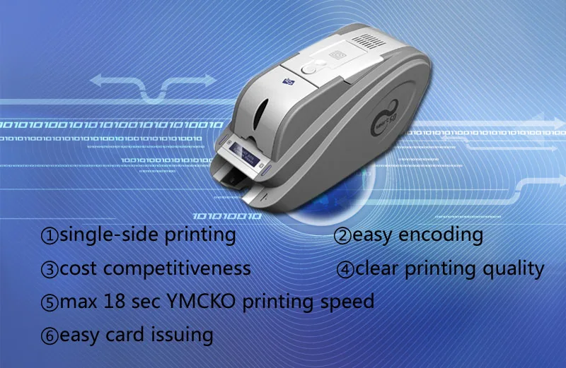 Smart 50S ID Card Printer - Efficient Single-Sided PVC Printing