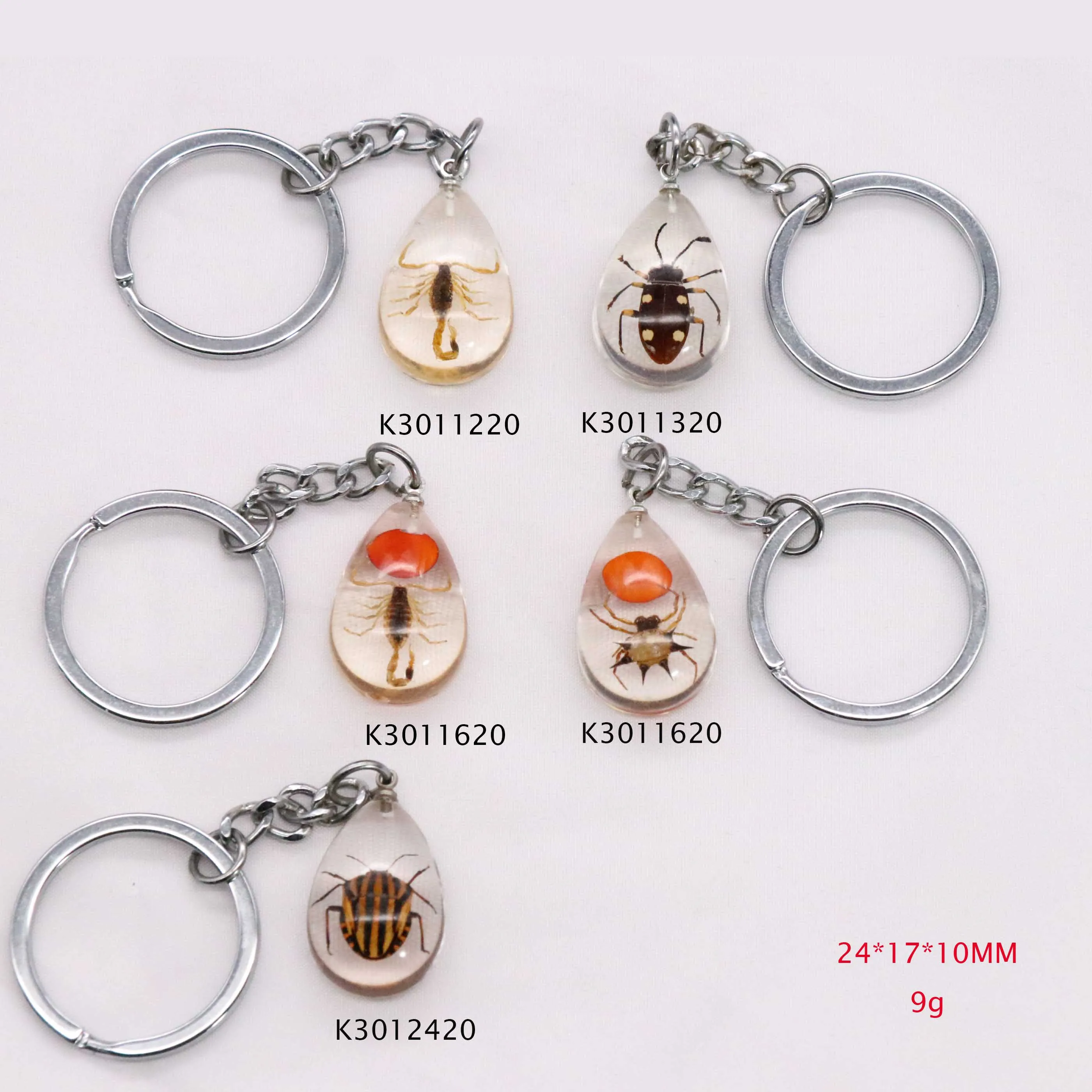 Acrylic Key Chain Real Insect Inside Epoxy Resin Key Ring Amber Key ...