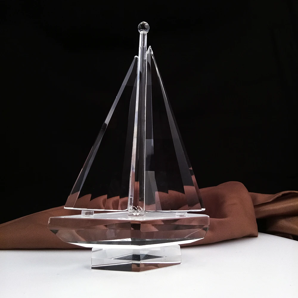Customization Crystal Model New Design Crystal Sailing Ship/boat Model ...