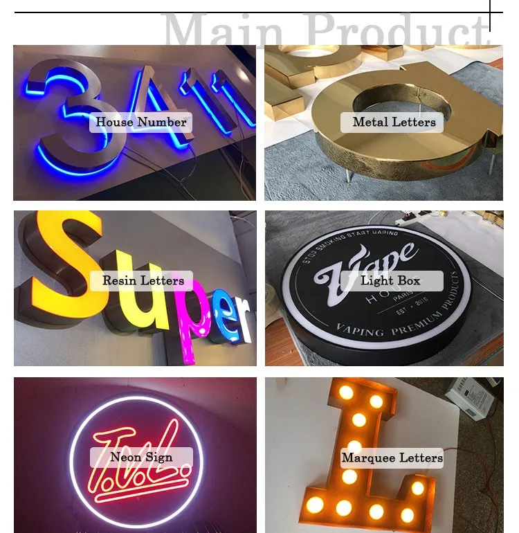 Electronic Lighted Letters Custom Acrylic Neon Led Signs - Buy Custom ...