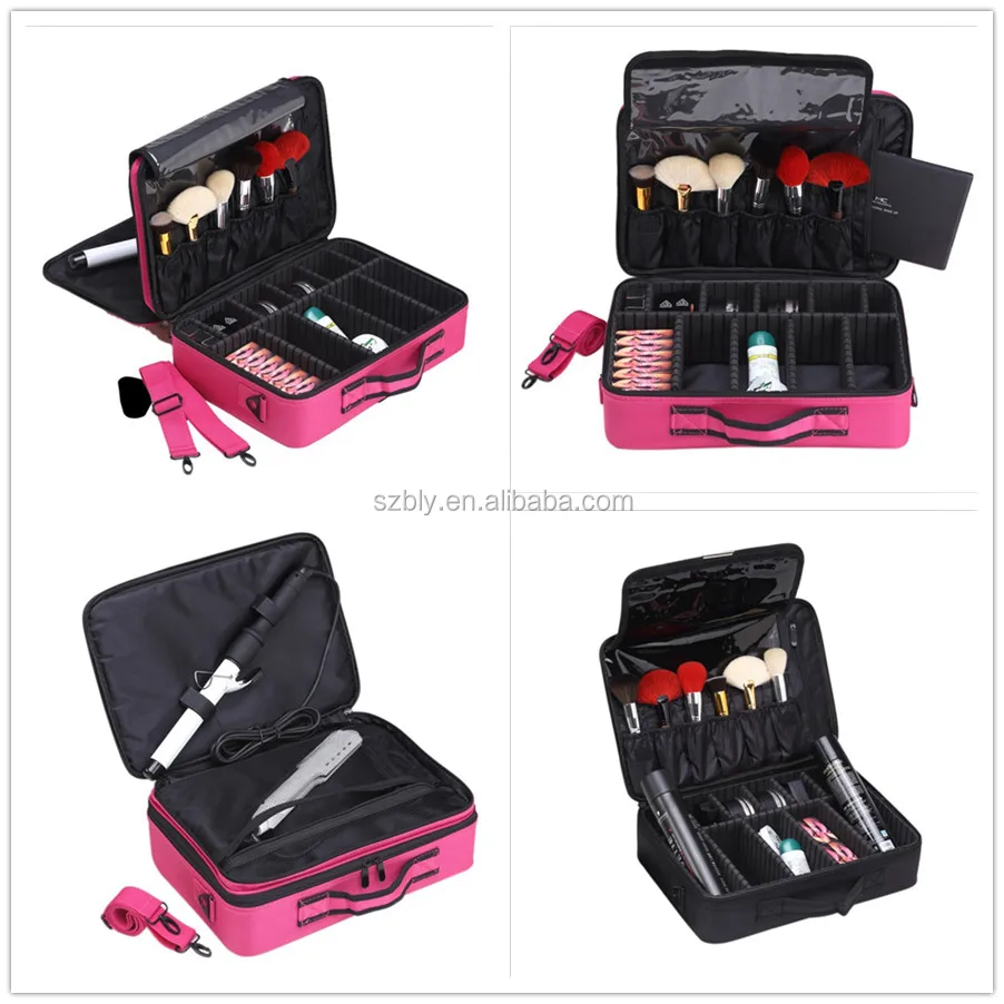 Custom Large Waterproof Hard Shell Makeup Bag Organizer Travel Cosmetic ...