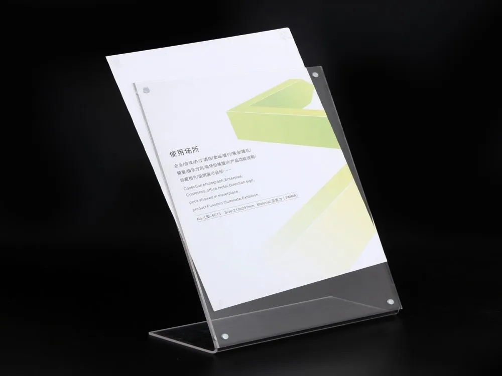 A4 Clear Acrylic Plastic Display Case Box for Advertising Paper