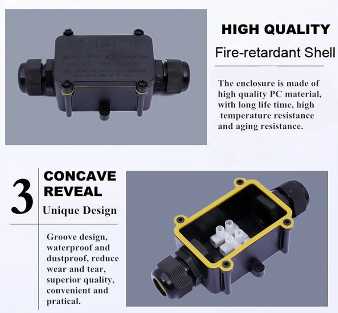 Greenway Ip68 Waterproof Junction Box High Level Waterproof Power Cable ...