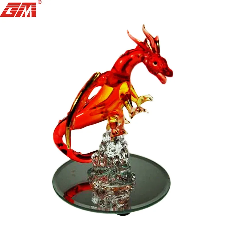 Antique Red Glass Blown Dragon Figurines - Buy Blown Dragon,Glass Blown ...