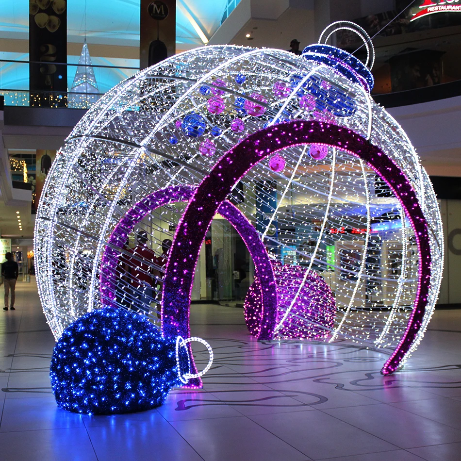Christmas Holiday Decoration Garden Decoration 3d Led Ball Motif Light ...