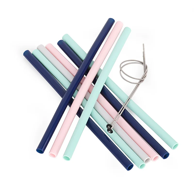 Large Diameter Sustainable Colorful Coffee Silicone Straws A Milkshake ...