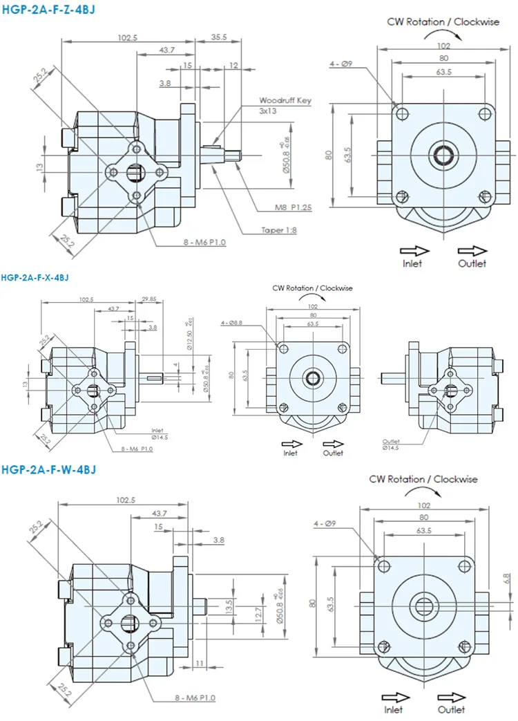Small Hydraulic Gear Pump Hgp-2a-f8r,Mini Excavator Hydraulic Pump - Buy Hydraulic Pump ...