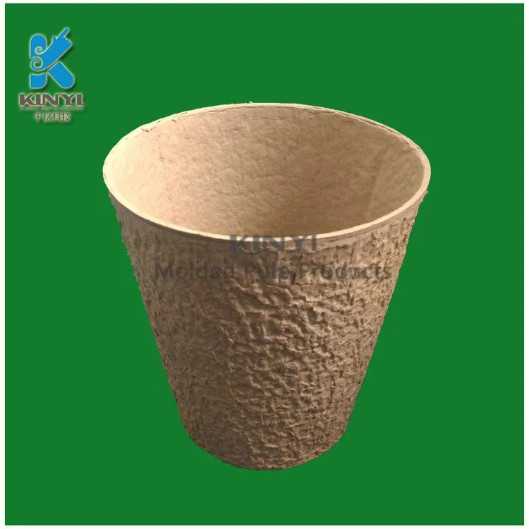 Customized Disposable Flower Pots Plant Fiber Paper Pulp Not Coated ...