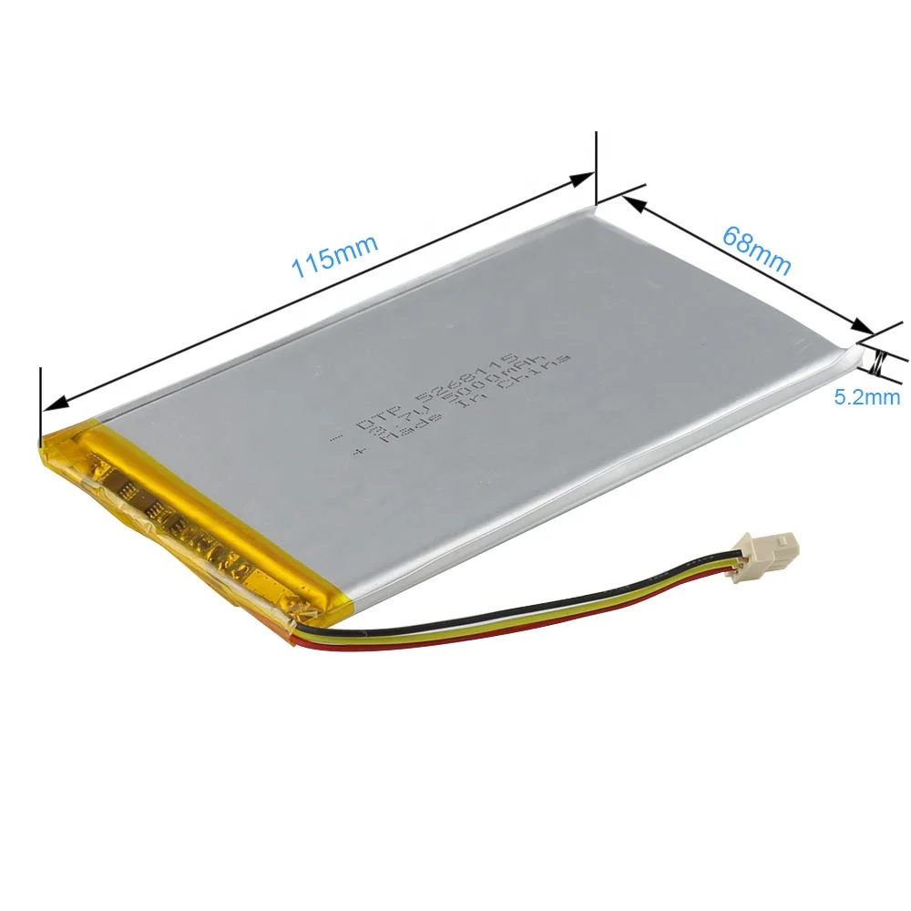 3.7V 5000mAh Ultra Thin Li-Polymer Battery, Rechargeable Lithium Lipo ...