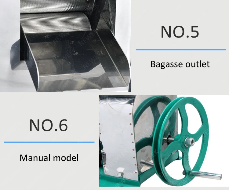 NEWEEK Manual Sugar Cane Mill Machine - Efficient Juice Extractor