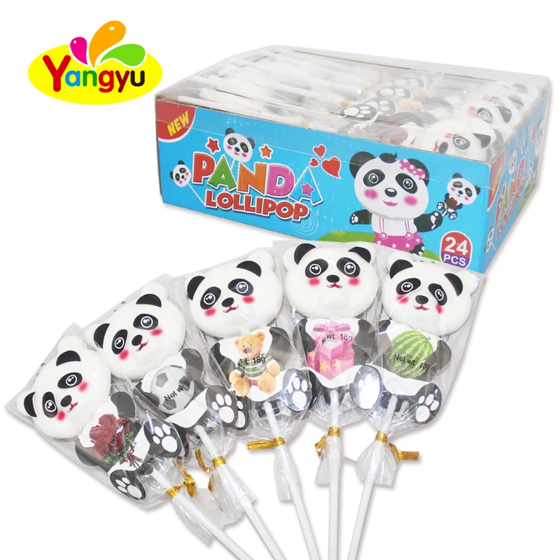 Panda Lollipop Candy – Fruity Multi-Colored Hard Candy Lollipops in Box ...