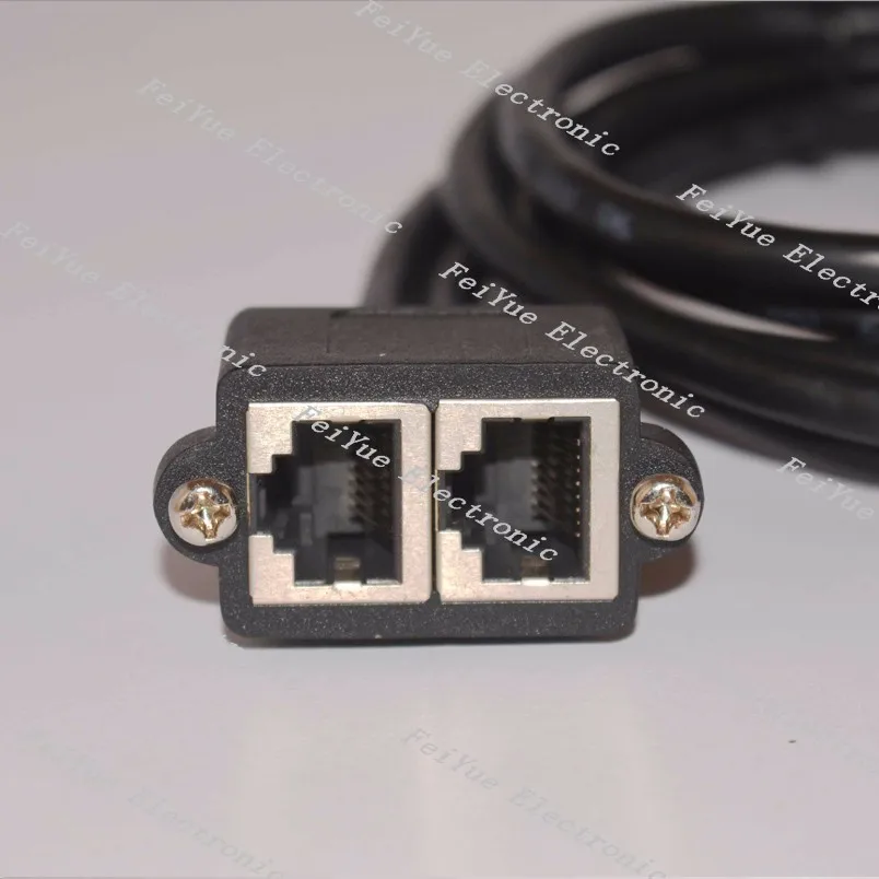 2port Rj45 Extension Cable Panel Mount Dual Rj45 Ethernet Cable With ...