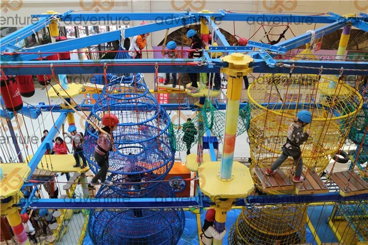 Indoor Playground Equipment Kids Park Games Ropes Course Zip Line - Buy ...