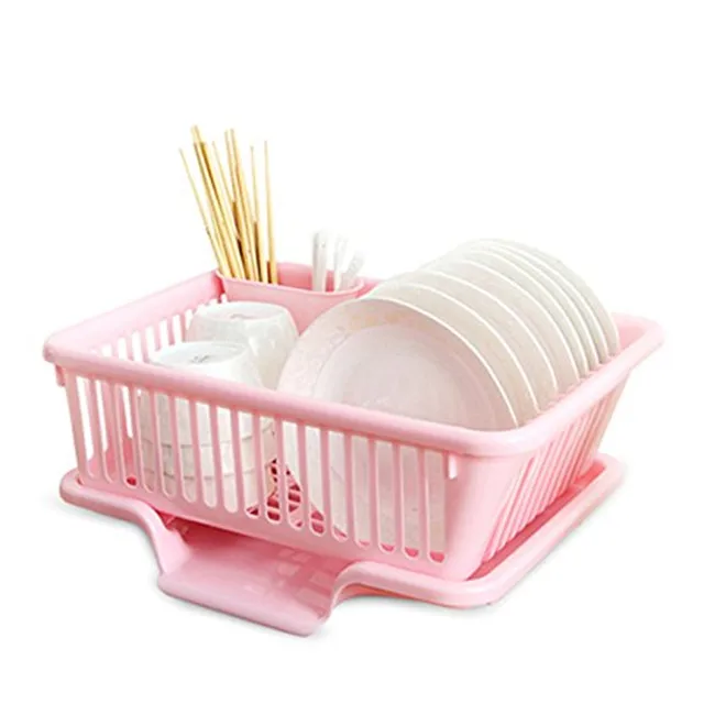Plastic Kitchen Utensil Holder Sink Dish Drainer Rack Utensils Basket ...