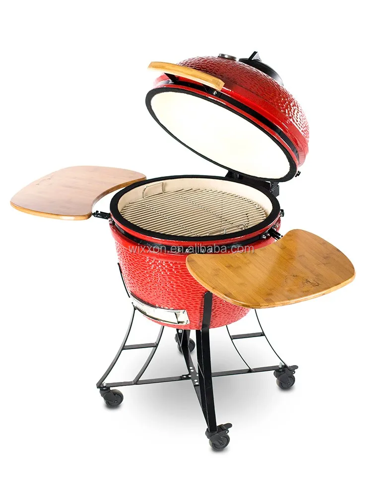 18" Ceramic Kamado Smoker Charcoal Bbq Barbecue Grills With Carts - Buy ...