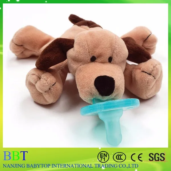New Silicone Animal Pacifier With Plush Toy Baby Giraffe Elephant ...