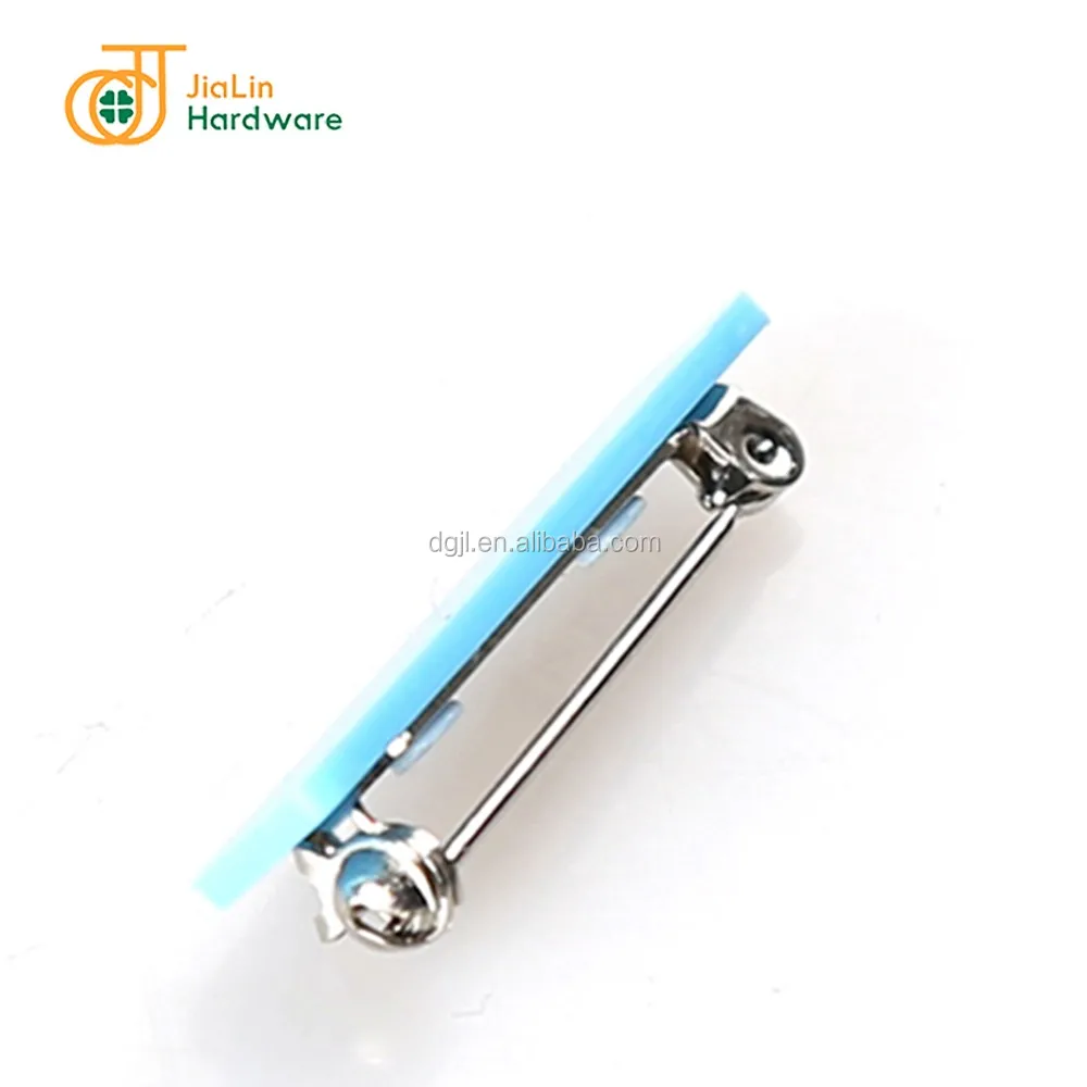 Factory Price 30mm Adhesive Safety Bar Pin Backs Blue Base Brooch ...