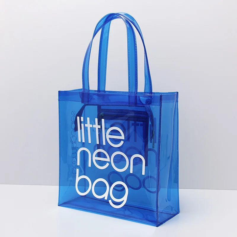 Transparent Clear Pvc Shopping Bag With Handle Waterproof Beach Pvc ...
