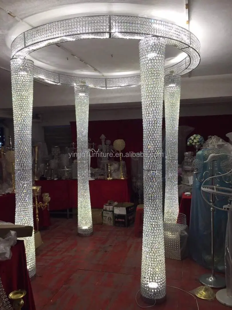 Wedding Decorative Crystal Lighted Mandap with LED Light