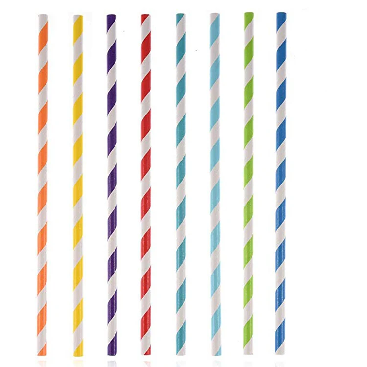Extra Long 35cm Cotton Candy Used Biodegradable Drinking Paper Straws ...