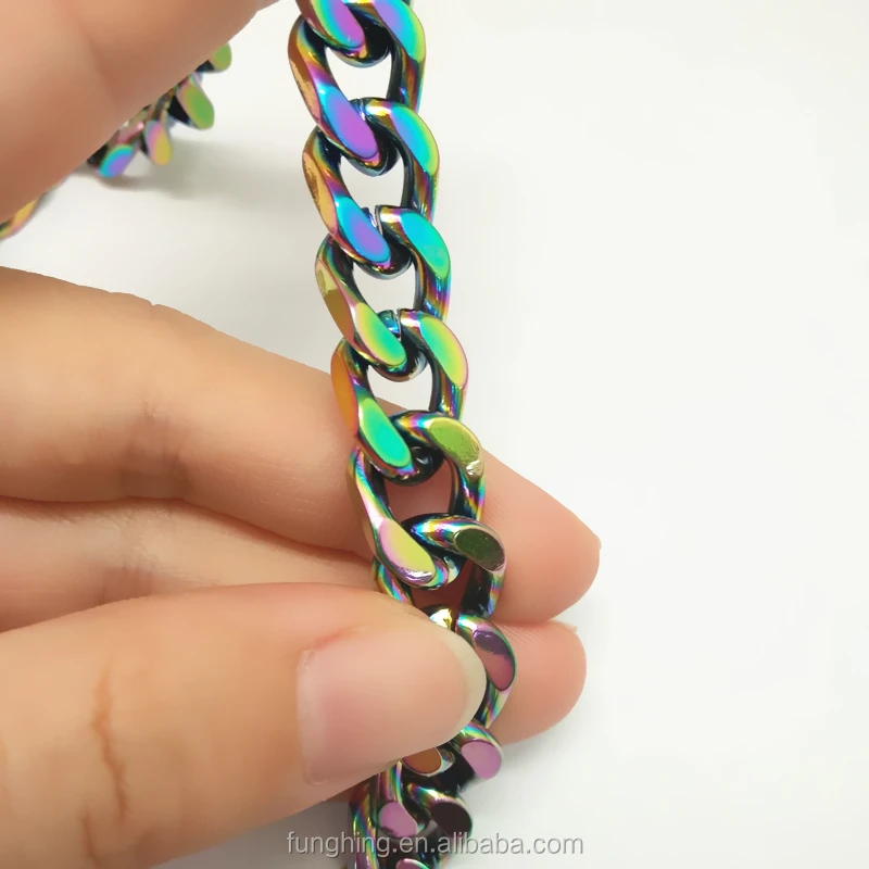 Rainbow Colored Metal Chains For Handbag Handle Bag Handle Purse Handle ...