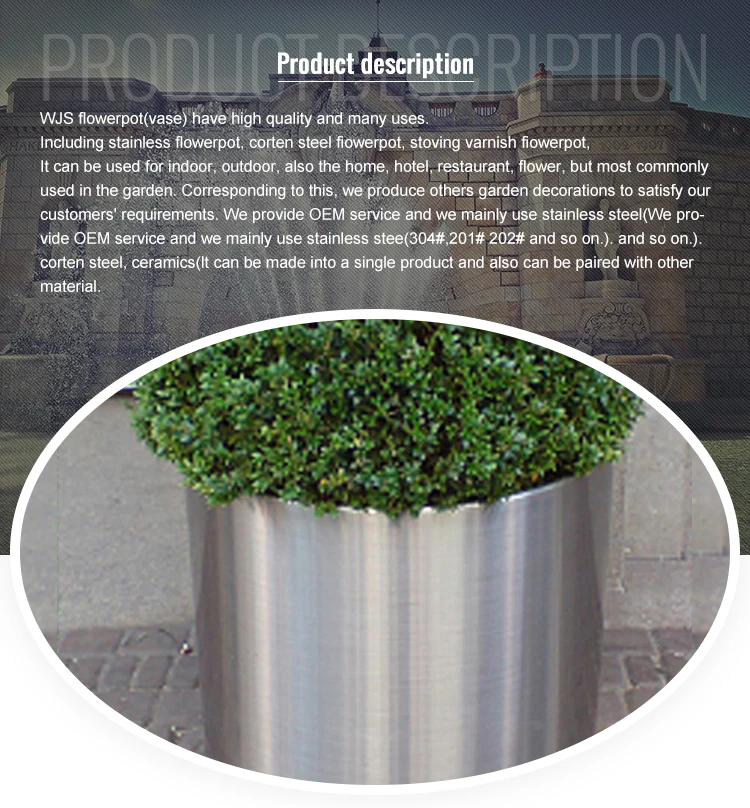 Stainless Steel Flower Pot With Stand - Buy Potting Artificial Flower ...