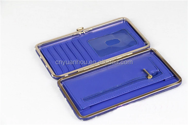 Fashion Customized Pu Hinge Purse Women Metal Frame Wallet - Buy Metal ...