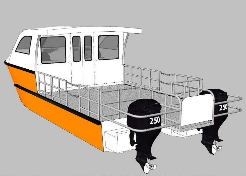 9m Aluminum Work Catamaran With Open Deck for Transport, CE Certified ...