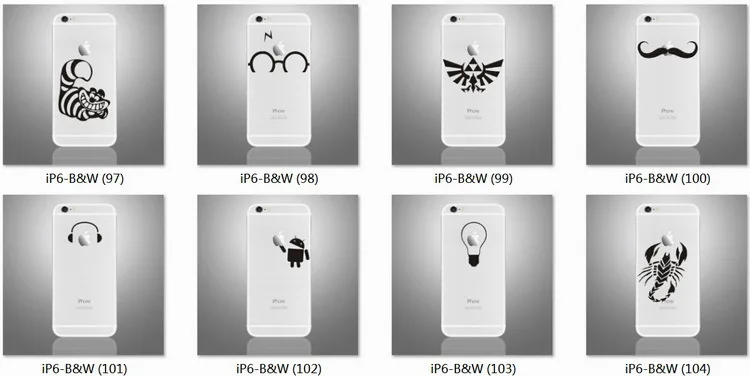 Wholesale Unique Black Vinyl Mobile Phone Stickers Decals For Iphone ...
