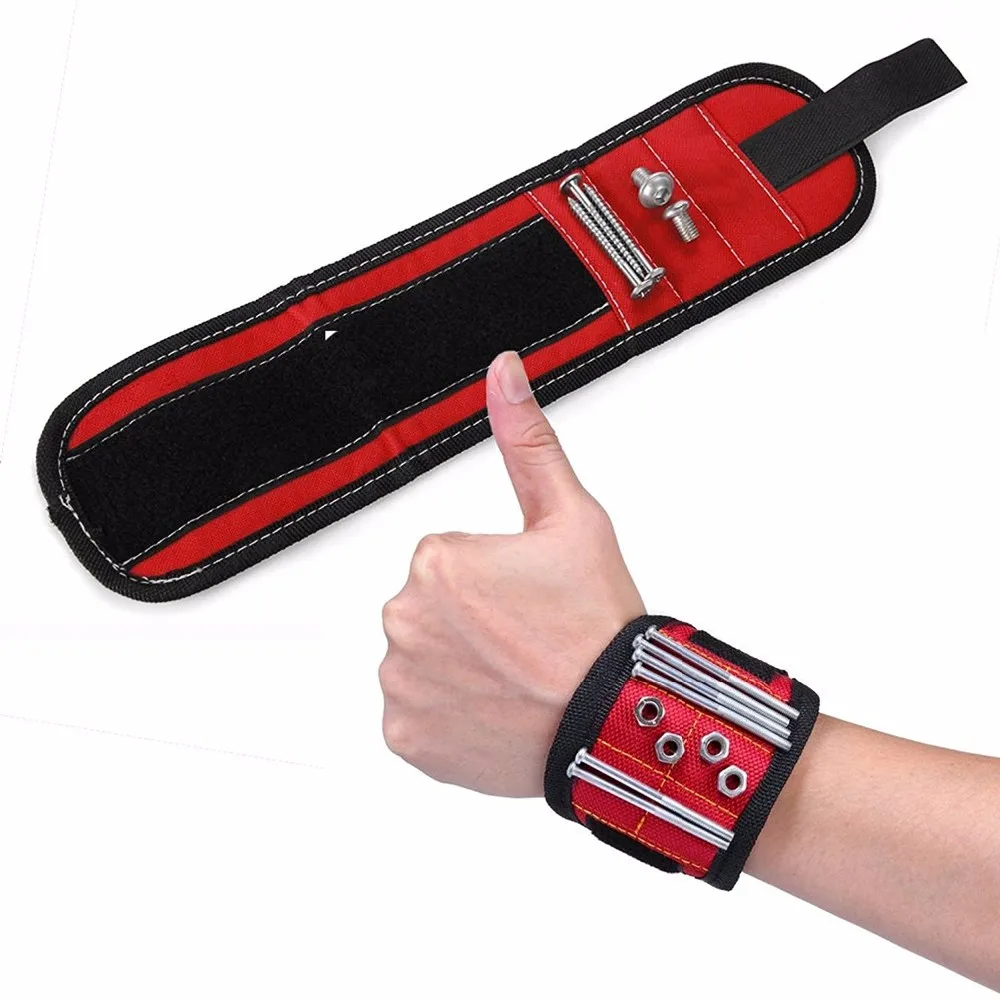 Strong Magnetic Handyman Wristband Holding Screws Nails Drill Bits Tool ...