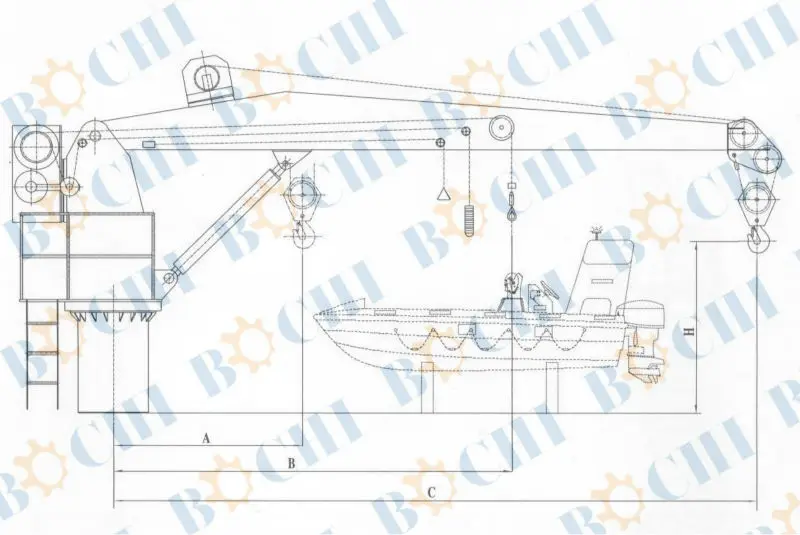 Provision Marine Yacht Lifting Boat Crane&davits by BOCHI
