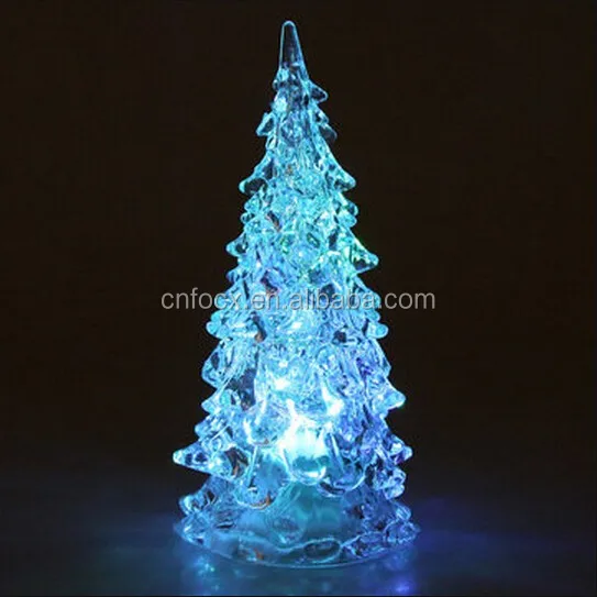 Crystal Led Christmas Xmas Tree 7 Colors Changing Night Light / Color ...