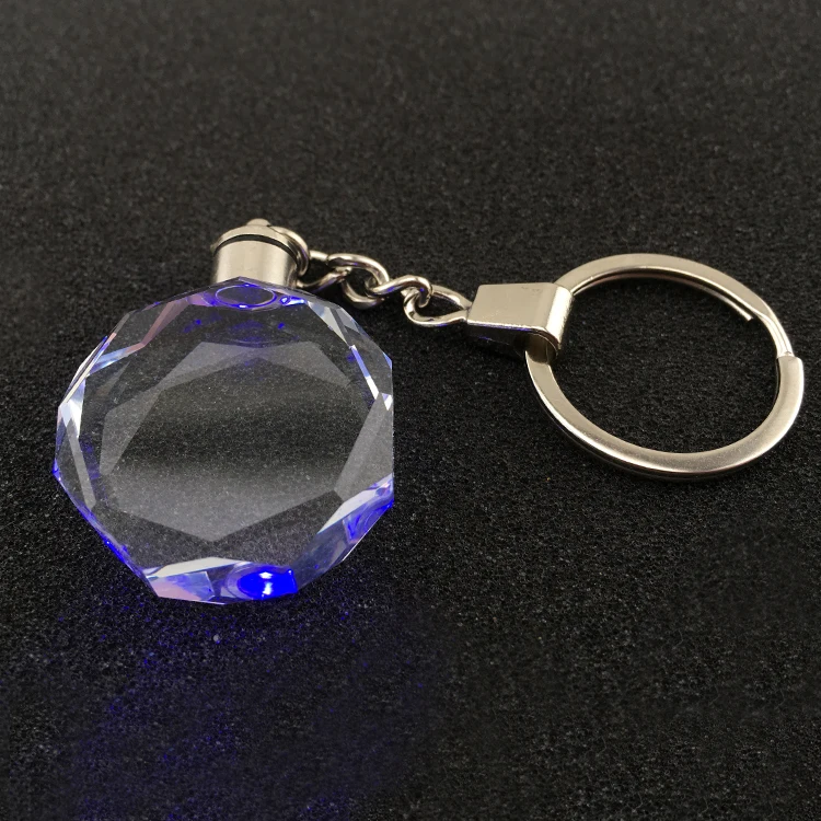 New Product Crystal Custom Logo Keychain Wholesale Crystal Key Rings