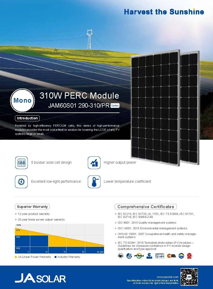 Factory Supply High Quality Jasolar Mono Photovoltaic Panel 280w 285w ...