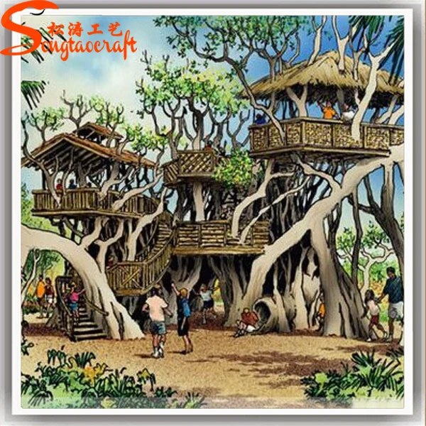 Large Decorative Tree House Realistic High Quality Artificial Tree ...
