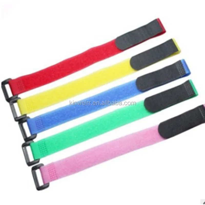 Durable Colorful Sticky Stick Tape Adjustable Hook And Loop Strap With ...