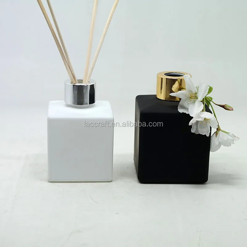 50ml 100ml 200ml White Glass Reeds Aroma Essential Oil Diffuser Bottle ...