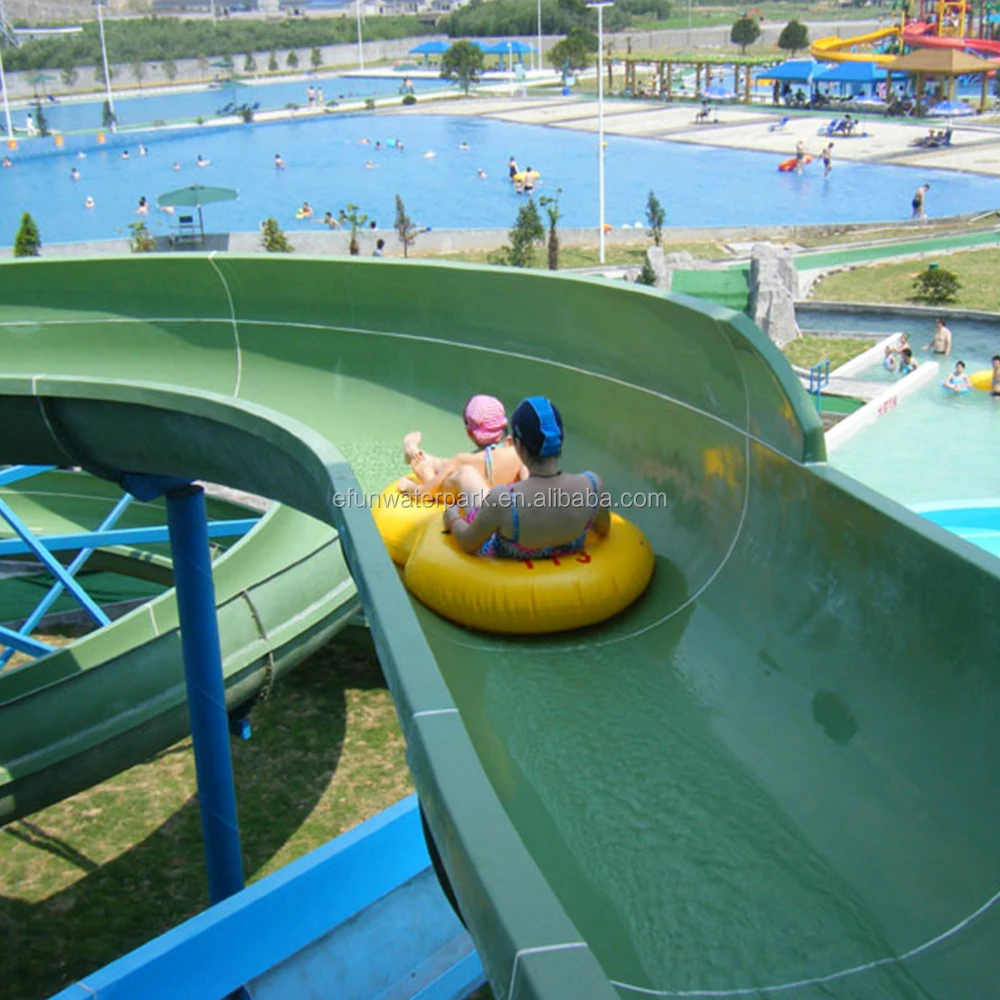 Family Wide Raft Fiberglass Water Slide Long For Water Park Equipment ...
