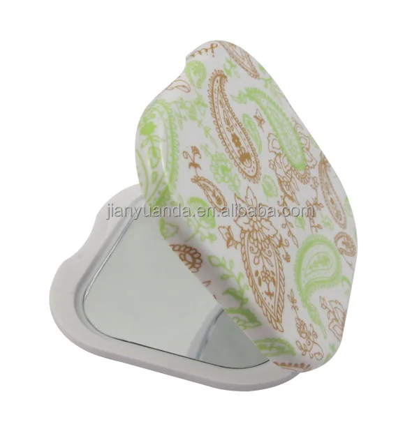 Slim Plastic Pocket Mirror Rectangular / Bling Foldable Hand Mirror ...