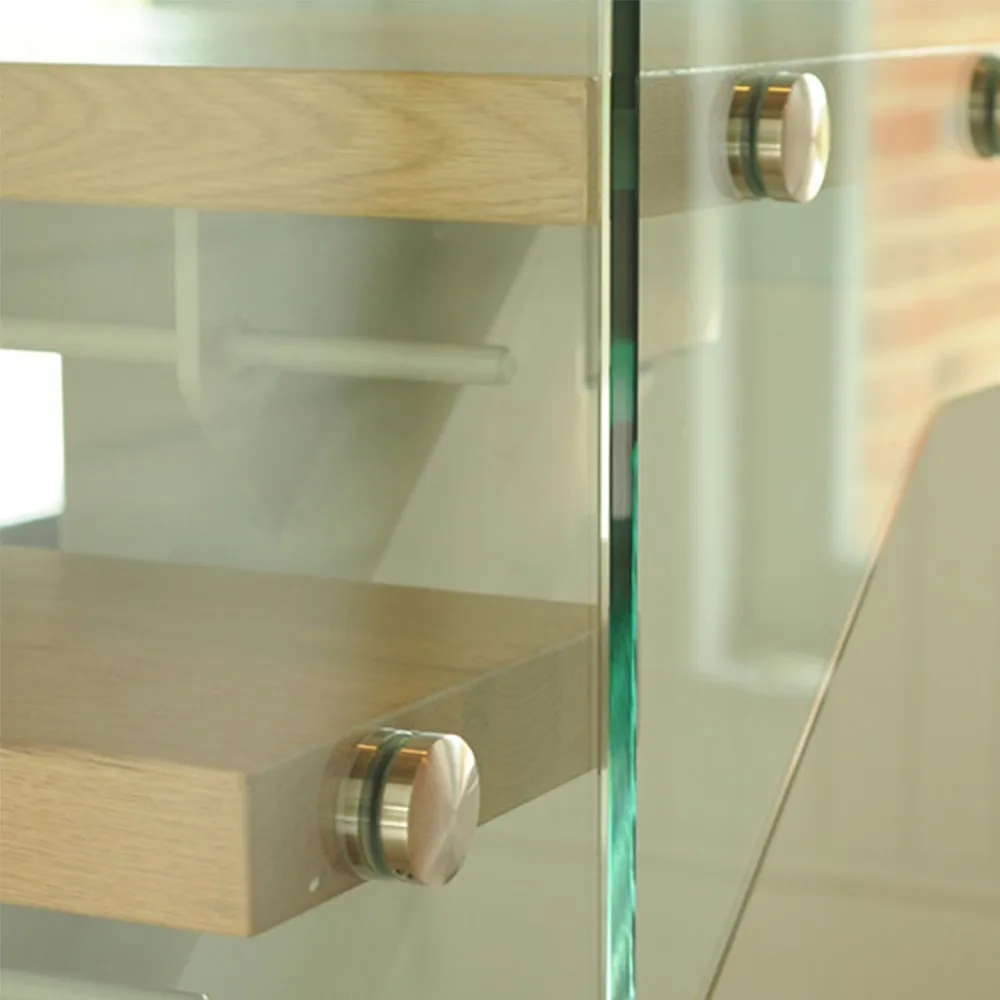 Modern Designs Side Mount Stainless Steel Standoff Glass Railing For ...