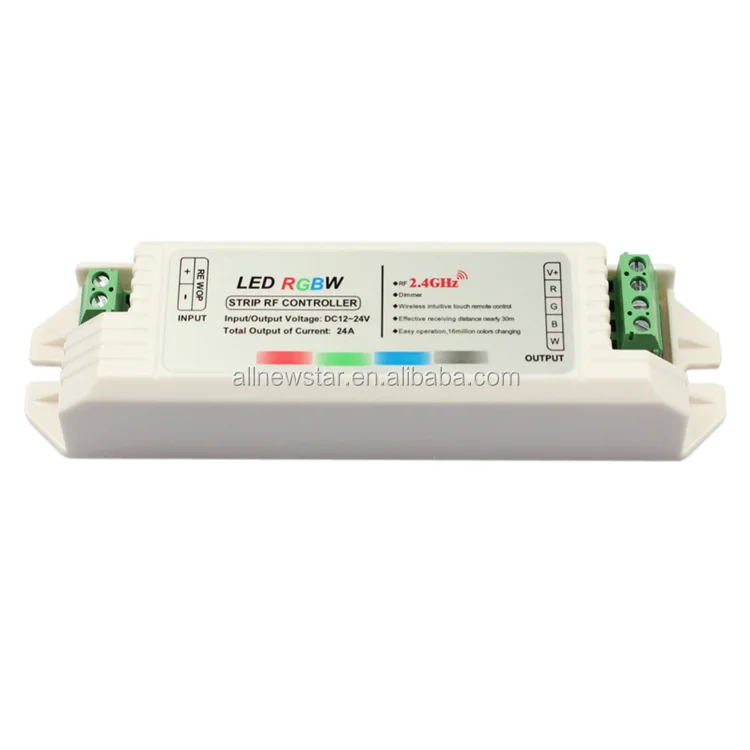 Rgbw Led Controller Hub + Rf 2.4g Touch Remote + 4pcs 4 Zone Controller ...